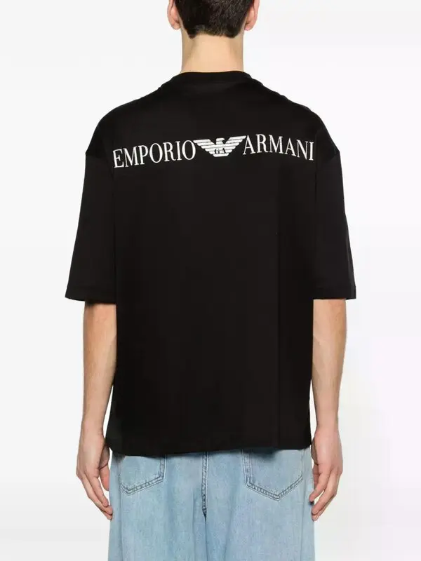 Emporio Armani Logo-print T-shirt - Black