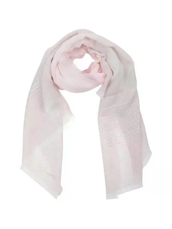 Peserico Striped-detail Scarf - Pink