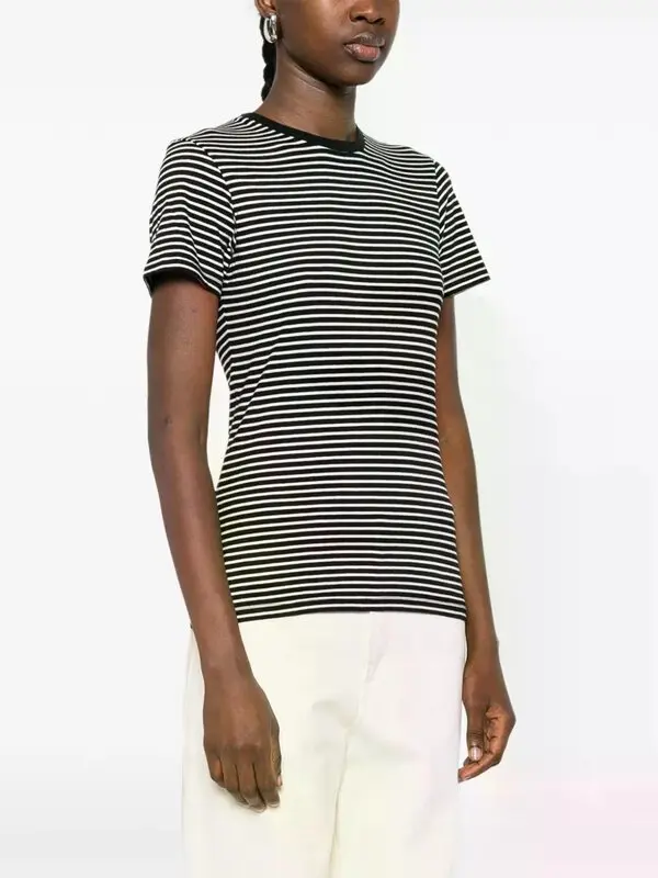 NILI LOTAN Striped T-shirt - Black