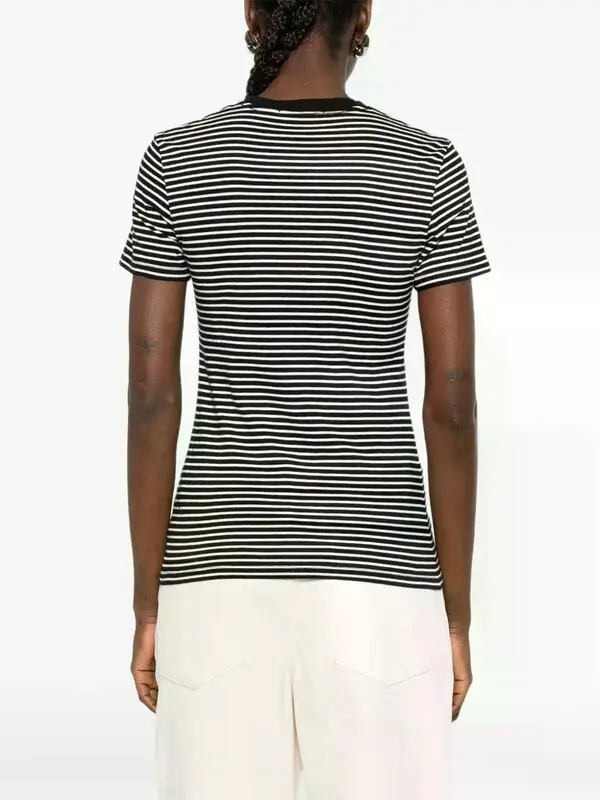 NILI LOTAN Striped T-shirt - Black