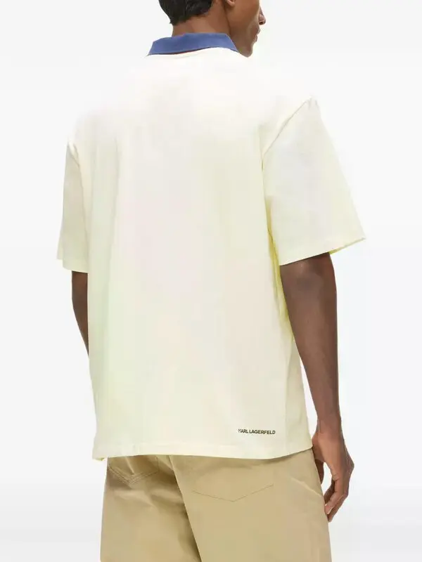 Karl Lagerfeld Collared V-neck Ikon T-shirt