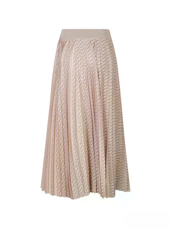 Herno Pleated Graphic Print Skirt