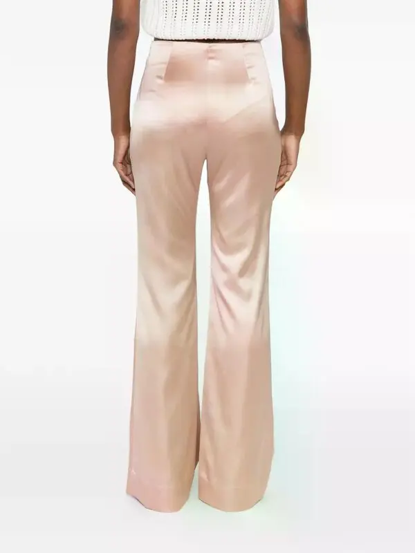 Pinko Pinolo Satin Flared Trousers - Pink
