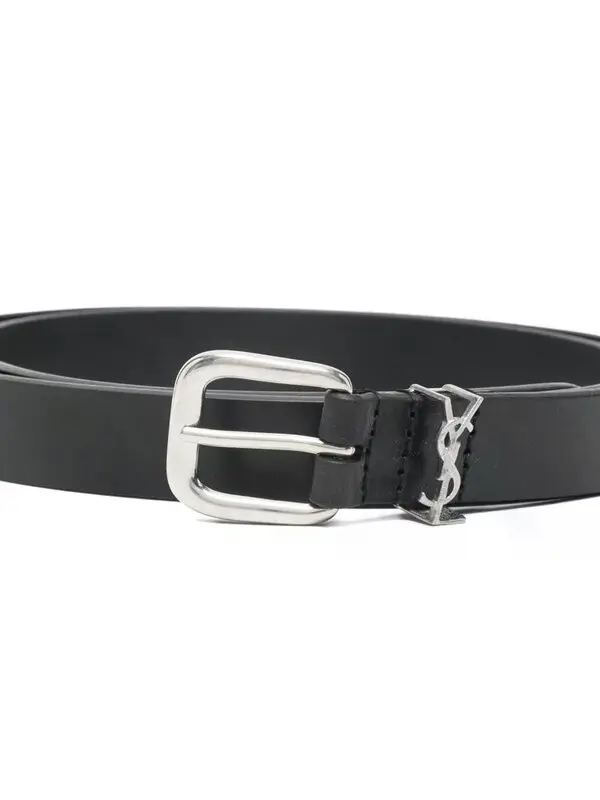 Saint Laurent Logo-plaque Belt