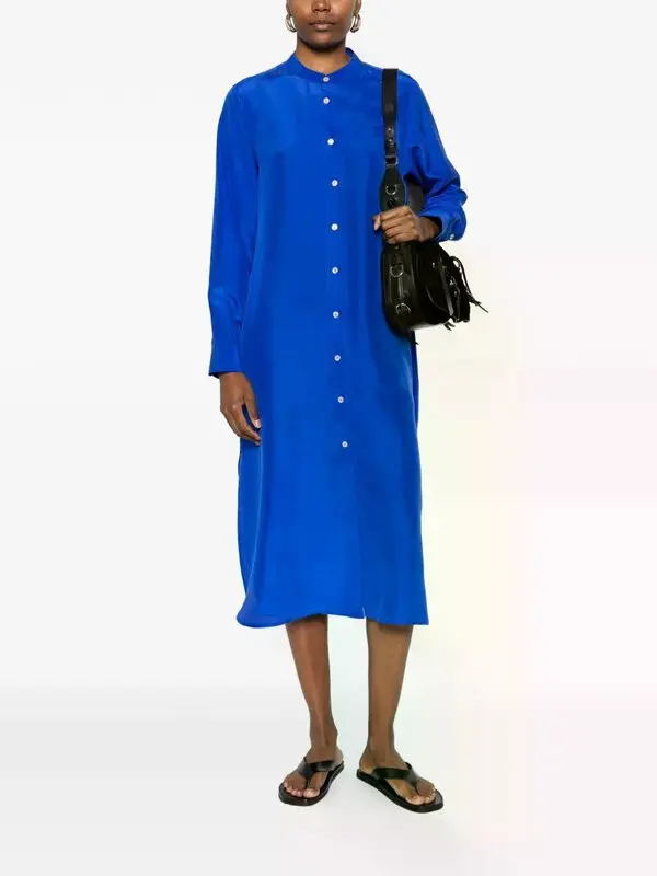 P.a.r.o.s.h Button-front Midi Dress - Blue