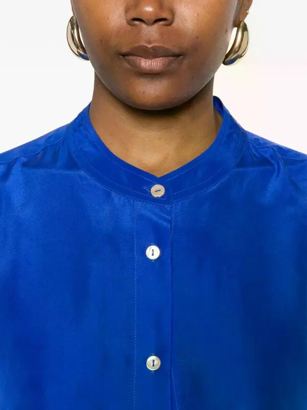 P.a.r.o.s.h Button-front Midi Dress - Blue