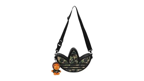 Adidas X Bape Camo Trefoil Shoulder Bag - Black