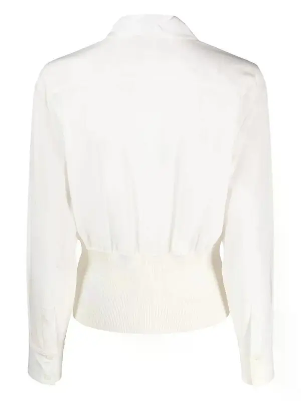 Max Mara Ribbed-trim Long-sleeve Shirt