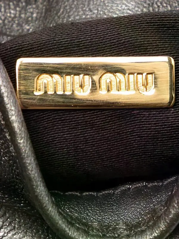 Miu Miu Mini Metallic Matelasse Coffer Bag Charm Key Holder