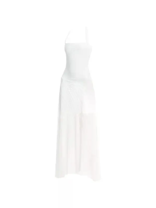 Significant Other Nessa Halter Textured Dress - White