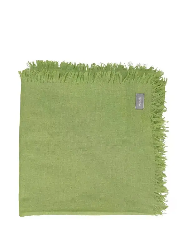 Agnona Fringed Scarf - Green