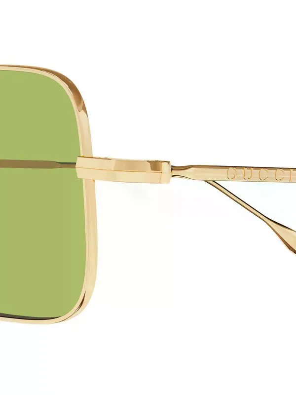 Gucci Square-frame Sunglasses - Gold