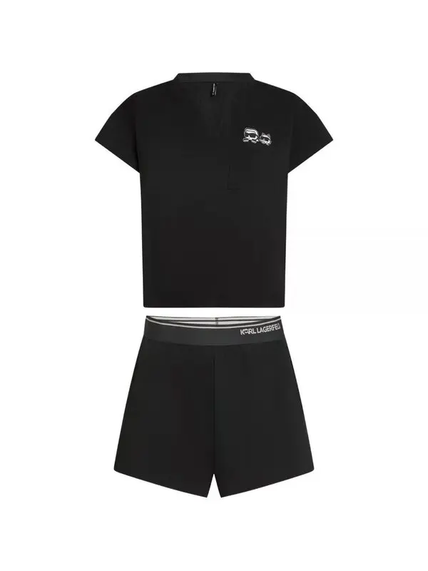 Karl Lagerfeld Ikon Short Pyjama Set - Black