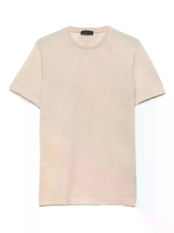 Prada Ribbed Crew-neck Cashmere T-shirt - Neutrals