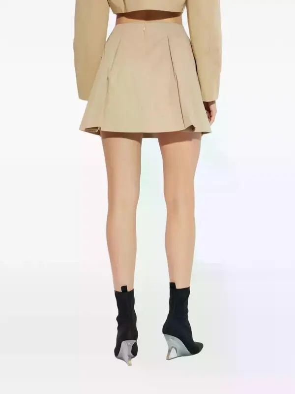 Balmain Chain-embellished A-line Skirt - Neutrals