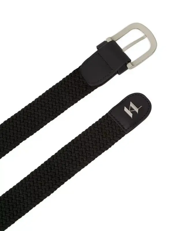 Karl Lagerfeld Monogram Logo-plaque Woven Belt
