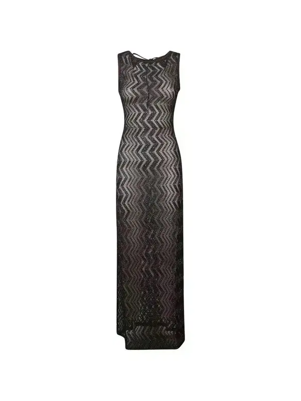 Missoni Zigzag-pattern Maxi Dress - Brown