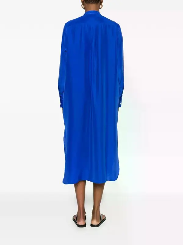 P.a.r.o.s.h Button-front Midi Shirt Dress - Blue