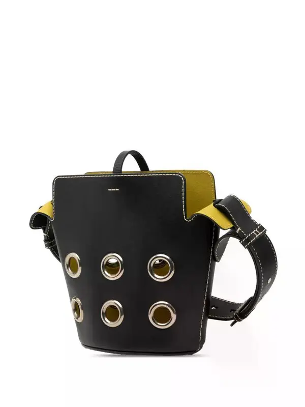 Burberry Mini Leather Grommet Bucket Bag