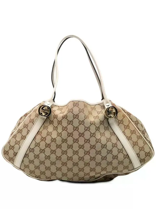 Gucci Gg Canvas Twins Shoulder Bag - Brown