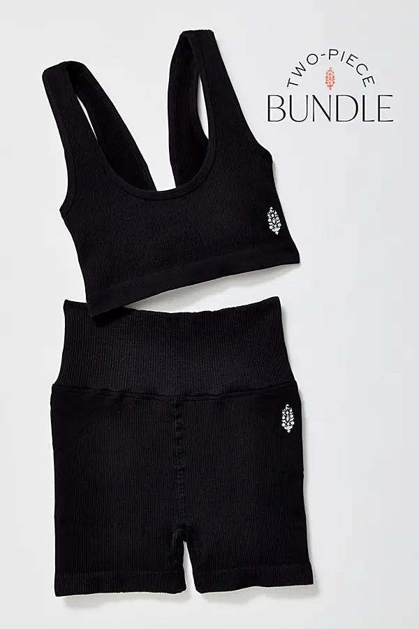 Free People Happiness Runs Set - Black
