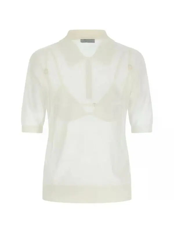 Elisabetta Franchi Ribbed Bra And Polo Shirt Set