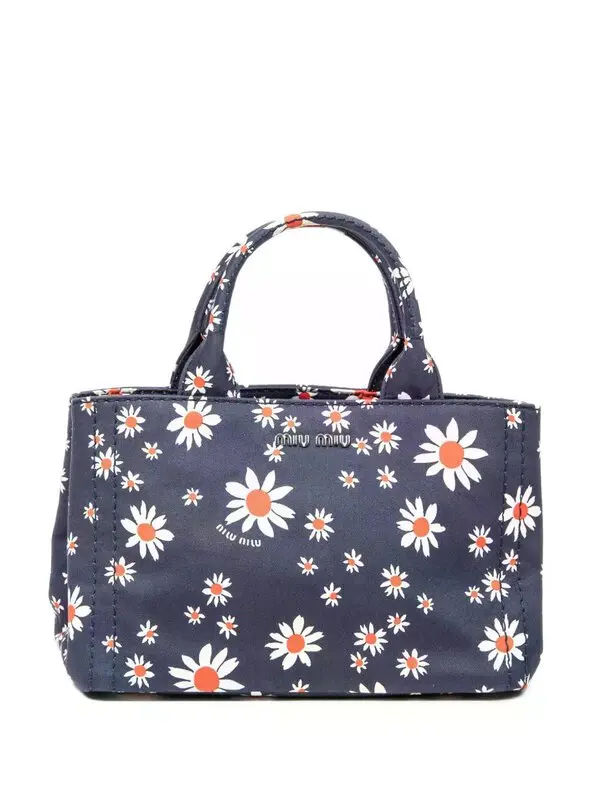 Miu Miu Floral Print Top Handle Bag