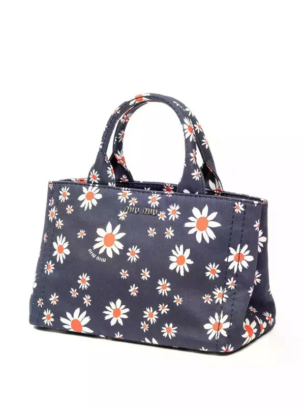 Miu Miu Floral Print Top Handle Bag