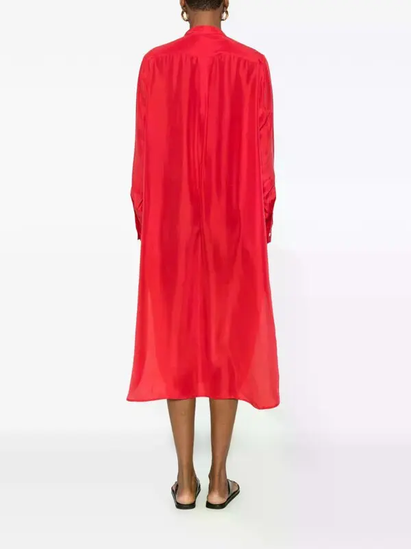 P.a.r.o.s.h Buttoned Midi Shirt Dress - Red