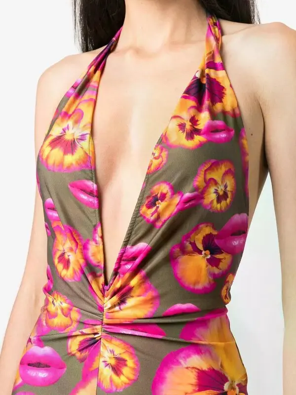 Amen Floral-print Flared Jumpsuit
