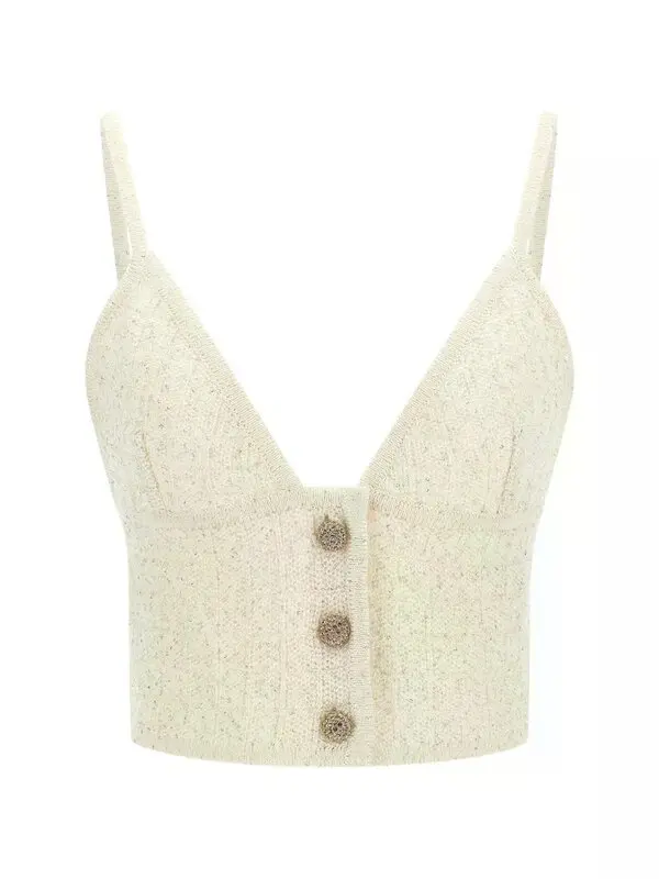 Alessandra Rich V-neck Tank Top
