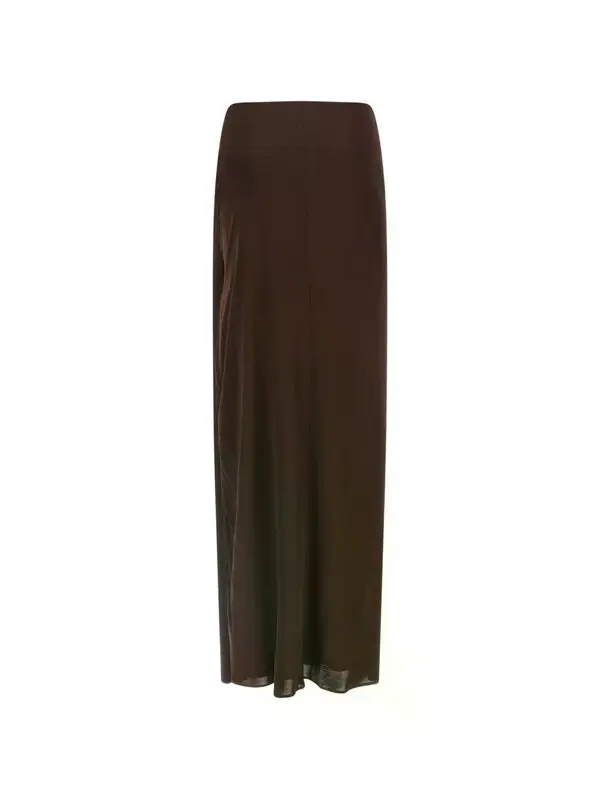 Elisabetta Franchi Knot Detail Maxi Skirt - Brown
