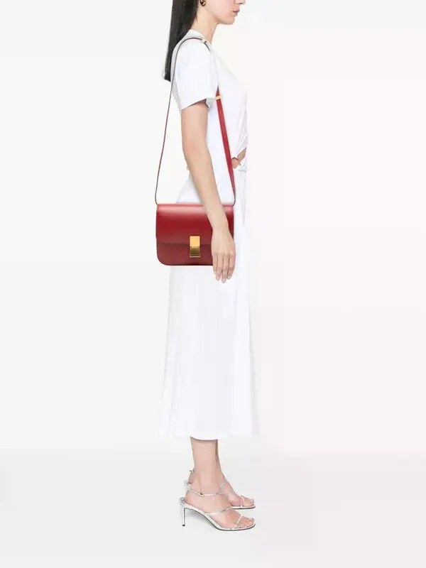 Celine 2013 Medium Classic Box Crossbody Bag - Red