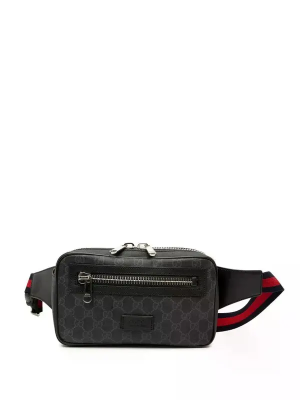 Gucci Gg Supreme Web Belt Bag - Black