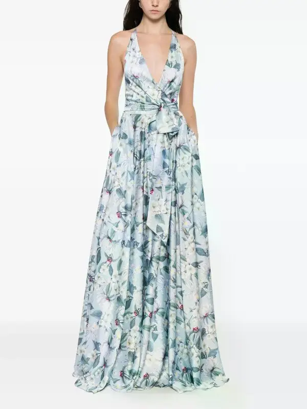 GIADA CURTI Floral-print Halterneck Dress