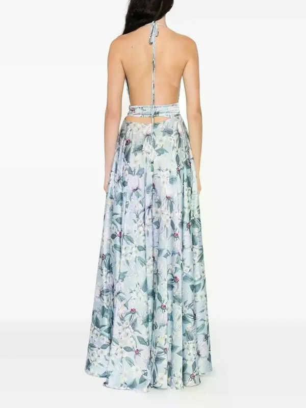 GIADA CURTI Floral-print Halterneck Dress