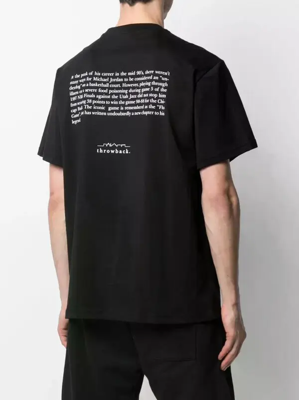 THROWBACK. Photograph-print Crew-neck T-shirt - Black