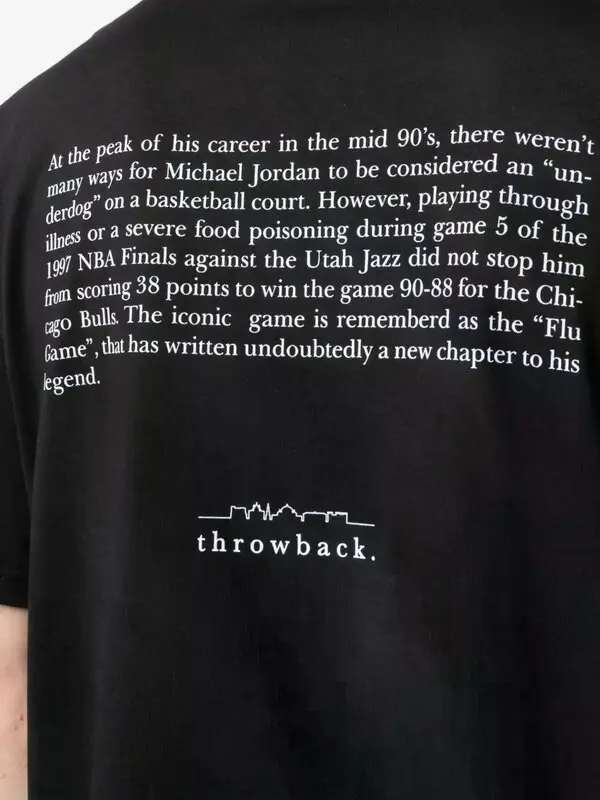 THROWBACK. Photograph-print Crew-neck T-shirt - Black