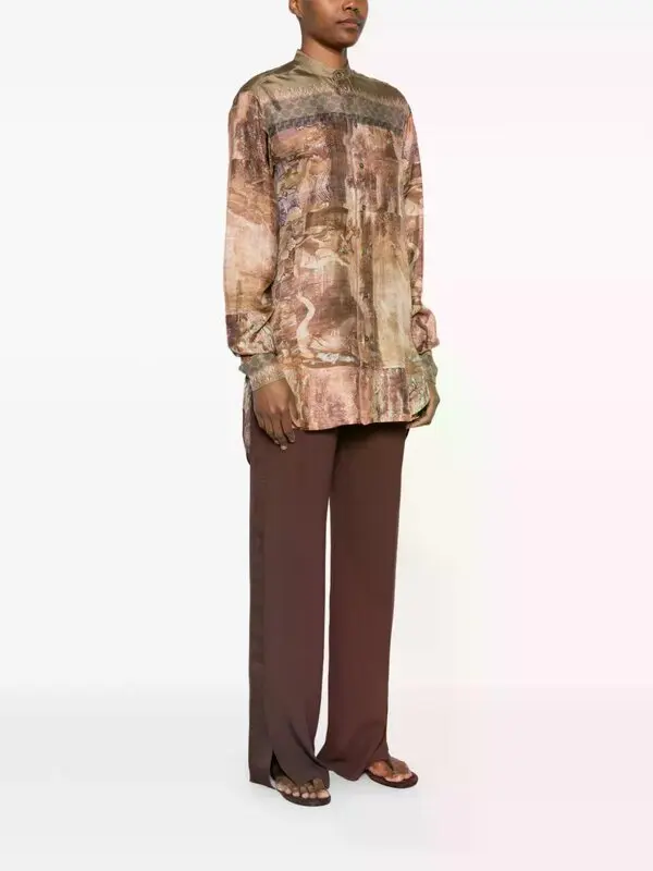 PIERRE-LOUIS MASCIA Printed Silk Shirt