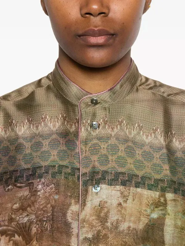PIERRE-LOUIS MASCIA Printed Silk Shirt
