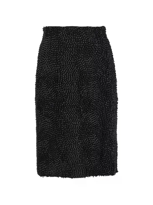 Gianfranco Ferre Back-zip Embellished Midi Skirt