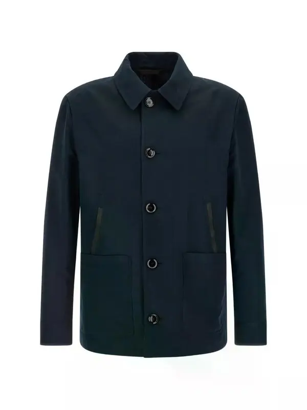 Brioni Button Leather Pocket Jacket