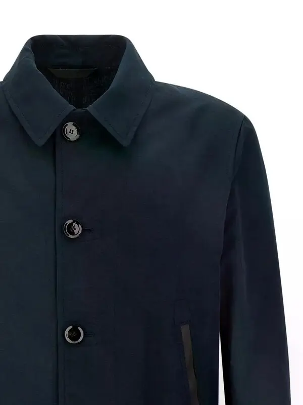Brioni Button Leather Pocket Jacket