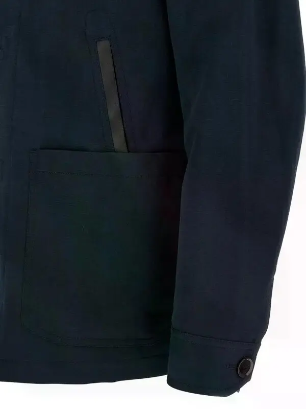 Brioni Button Leather Pocket Jacket