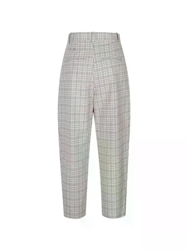 MARANT ETOILE Pleated Check-pattern Trousers