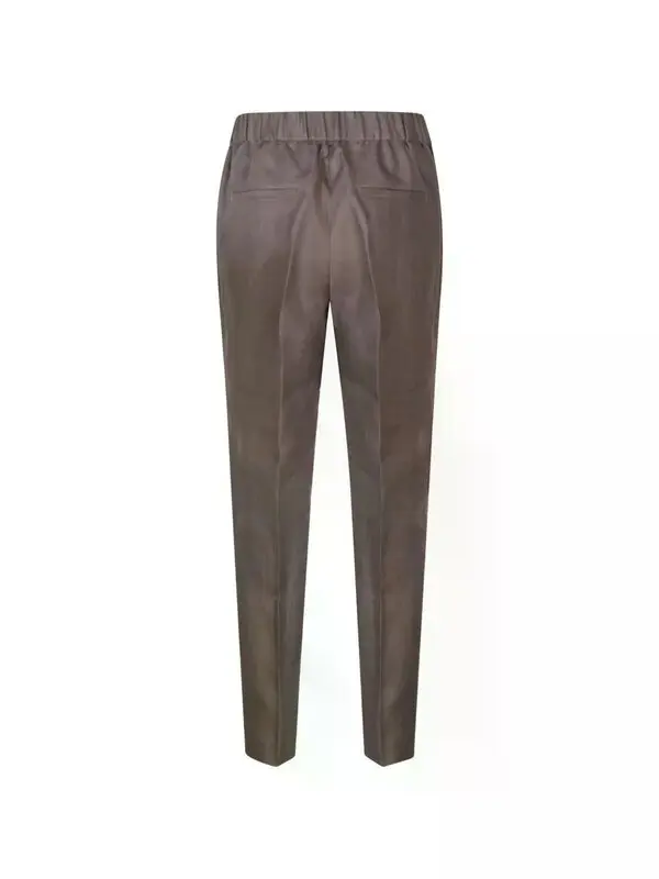 Peserico Elasticated-waistband Trousers - Brown