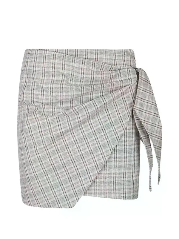 MARANT ETOILE Check-pattern Mini Skirt With Tie Detail