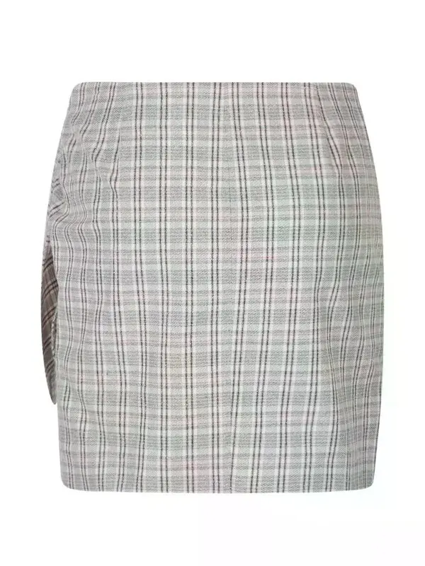 MARANT ETOILE Check-pattern Mini Skirt With Tie Detail