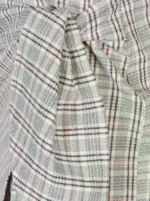 MARANT ETOILE Check-pattern Mini Skirt With Tie Detail