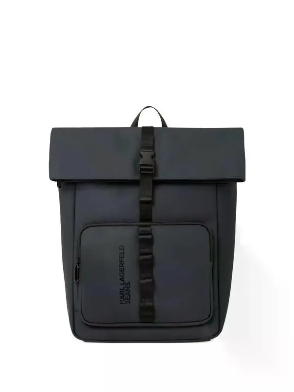 Karl Lagerfeld Roll Top Backpack - Grey